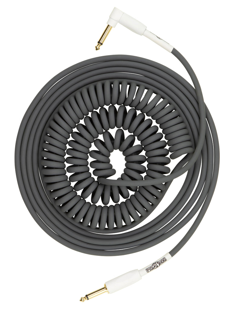 Pig Hog "Half Coil" Instrument Cable, 30 ft, Grey