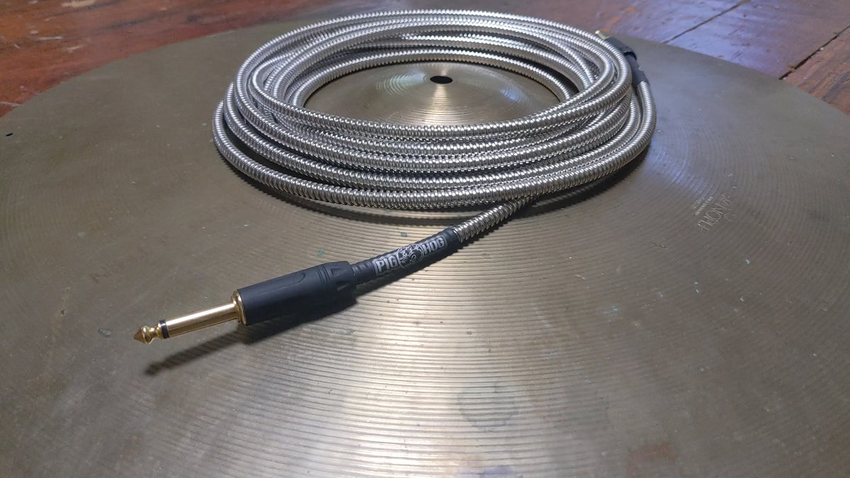 Pig Hog "Armor Clad" Instrument Cable, 20ft Right Angle – Pig Hog Cables